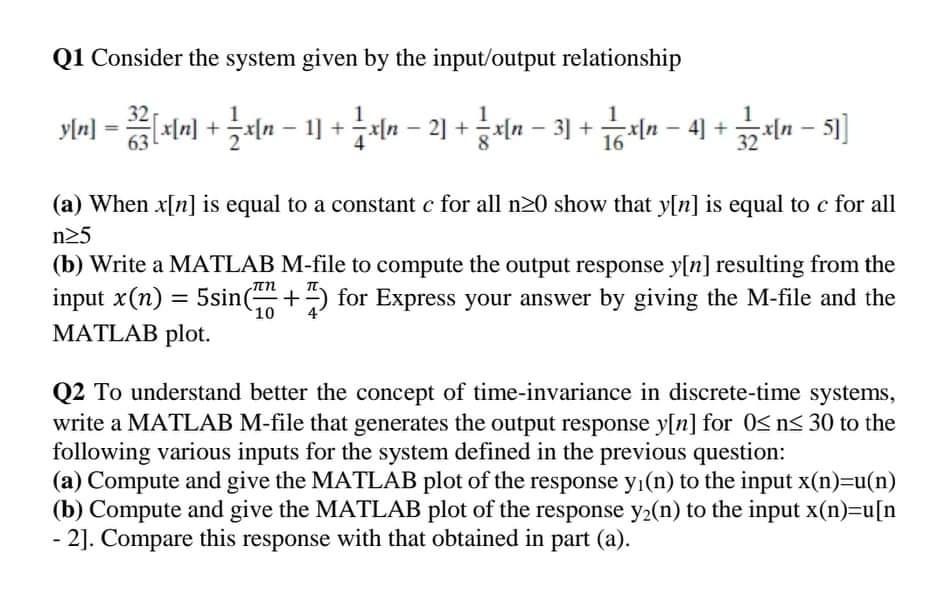 Solved MATLAB Project In this project the concept of | Chegg.com