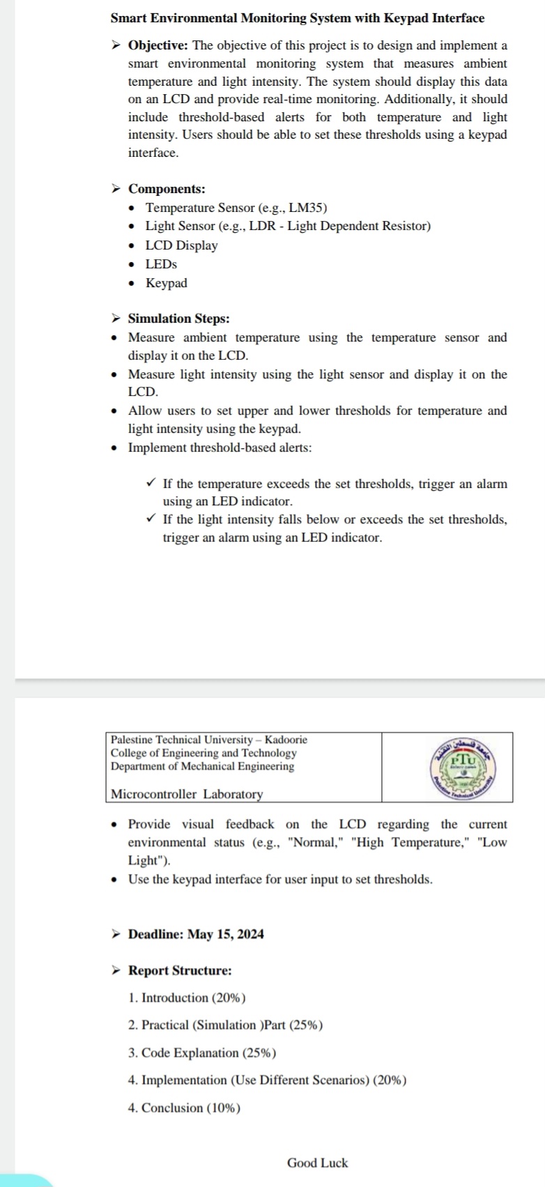 Solved environmental status (e.g., ﻿"Normal," "High | Chegg.com