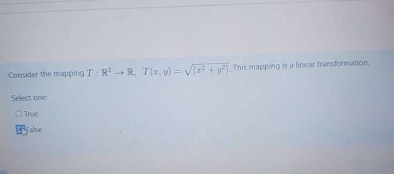Solved Consider the mapping T:R2→R,T(x,y)=(x2+y2)2. ﻿This | Chegg.com