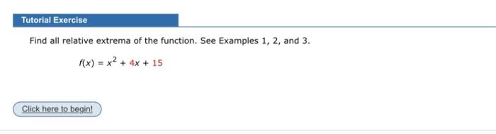 Solved Find all relative extrema of the function. See | Chegg.com