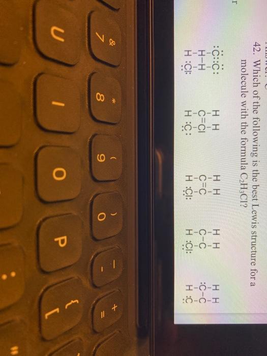 Solved LULUI. 42. Which of the following is the best Lewis | Chegg.com