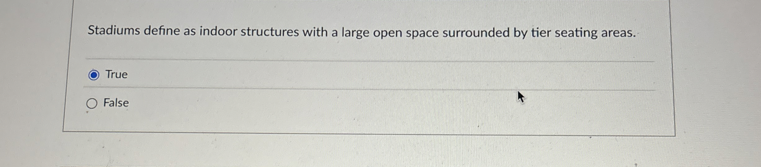 Solved Stadiums define as indoor structures with a large | Chegg.com