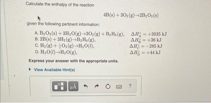Solved Calculate the enthalpy of the reaction 2NO(g)+O2( | Chegg.com
