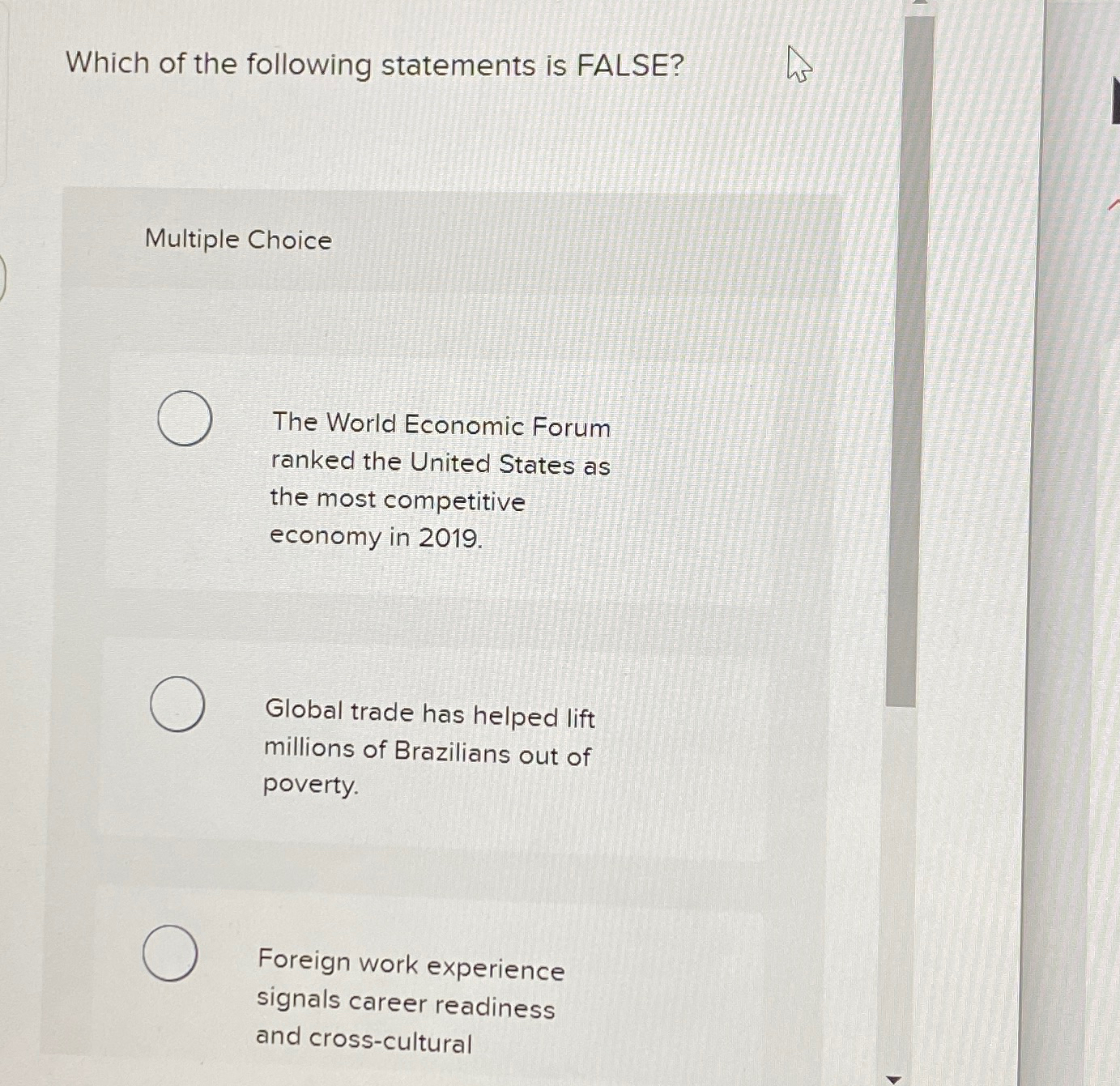 Which of the following statements is FALSE?Multiple | Chegg.com