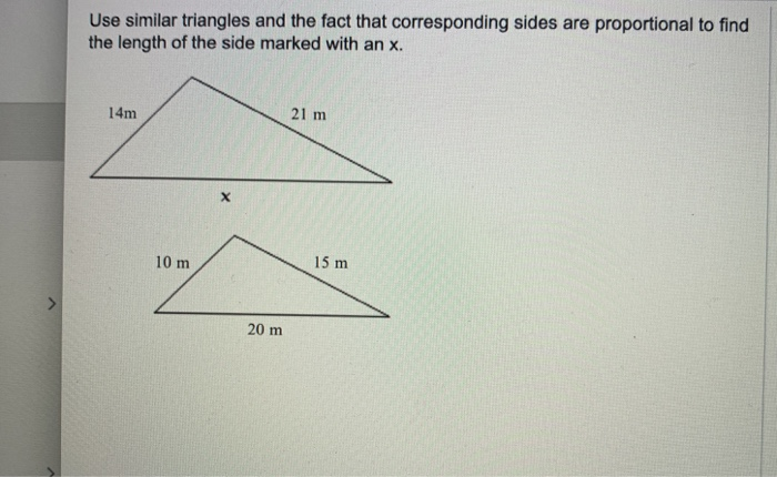 Solved Use similar triangles and the fact that corresponding | Chegg.com