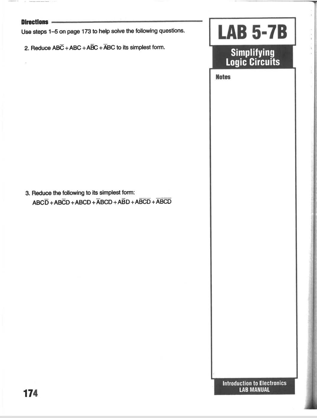 Solved Simplifying Logic Circuits Objective Directlons The | Chegg.com