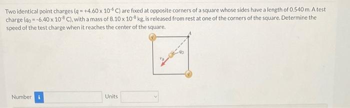 Solved Two identical point charges (q=+4.60×10−6C) are fixed | Chegg.com