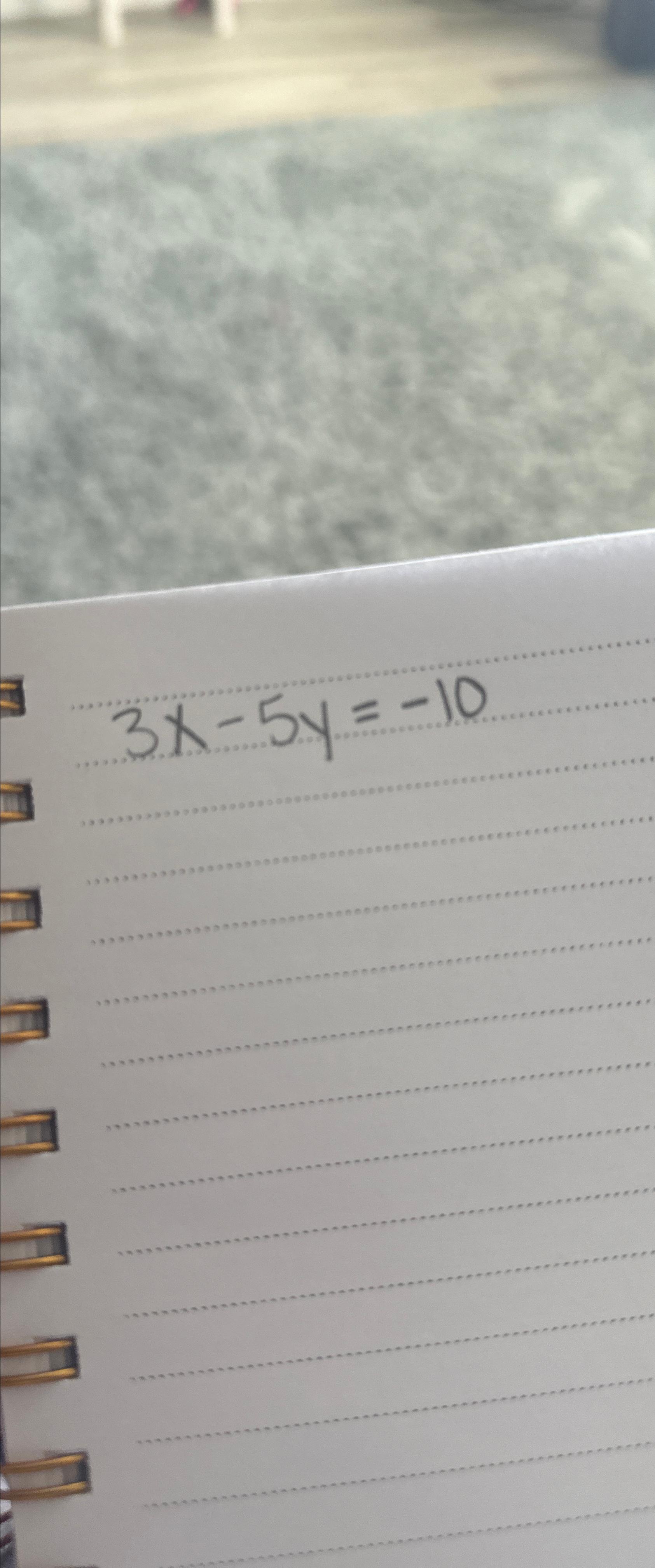 Solved 3x-5y=-10 | Chegg.com