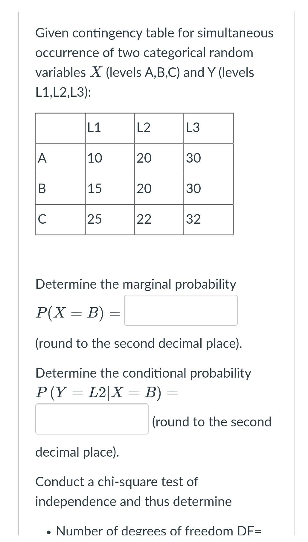 Solved Given contingency table for simultaneous occurrence | Chegg.com