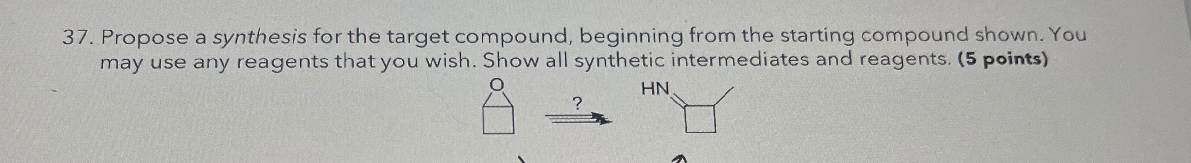 Solved Propose a synthesis for the target compound, | Chegg.com