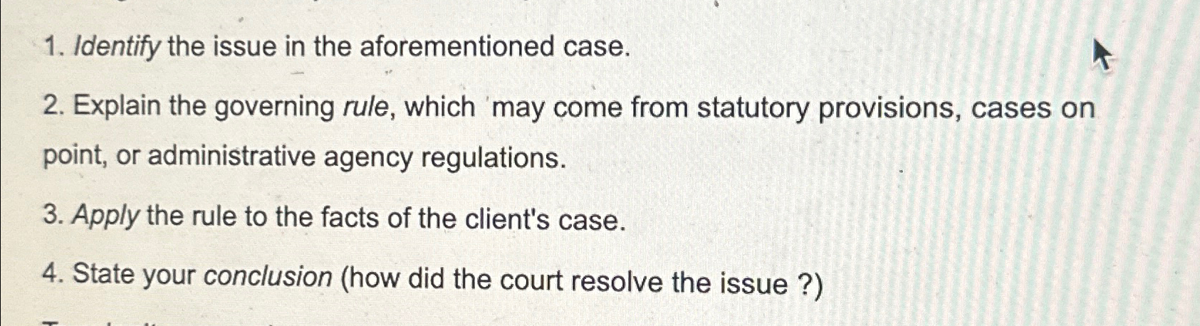Solved Identify the issue in the aforementioned case.Explain | Chegg.com
