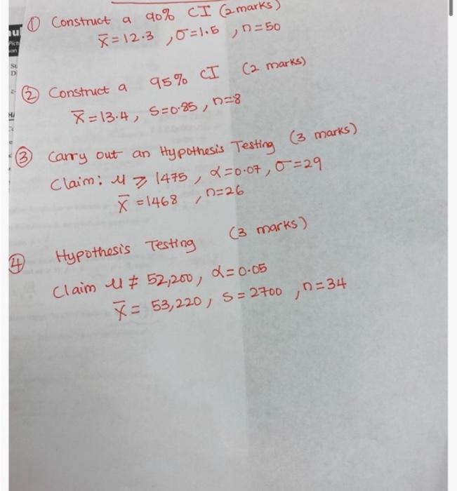 Solved Using and interpreting Concepts Constructing a | Chegg.com