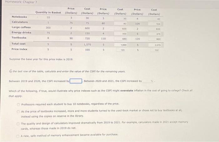 Solved Homework: Chapter 7 Notebooks Calculators Large | Chegg.com