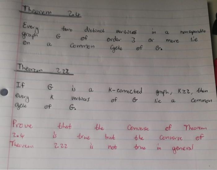 Theorem 2 Every distinct in 8 graph vertices order 3 | Chegg.com