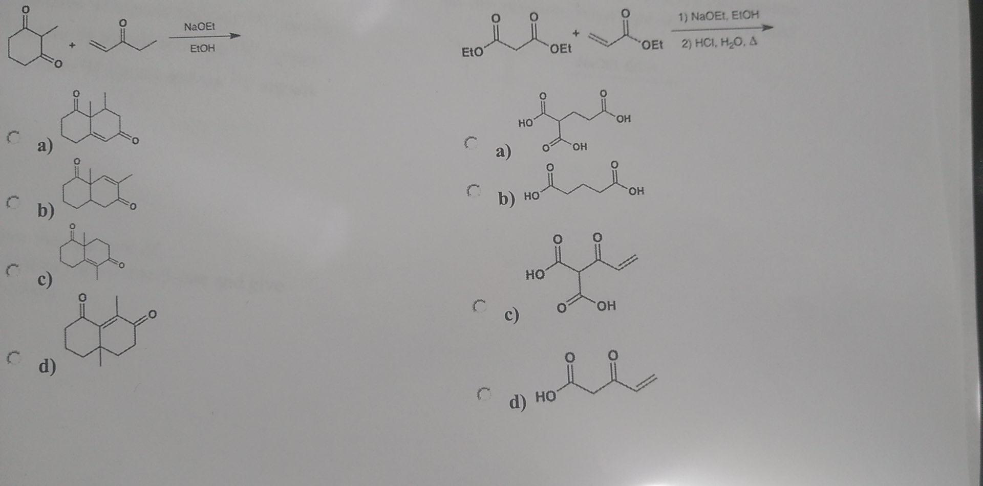 Solved 1) NaOET, ELOH NaOE! . ЕТОН OEt OEt Eto 2) HCl, H,0, | Chegg.com