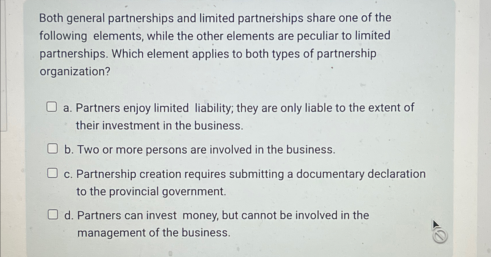 Solved Both general partnerships and limited partnerships | Chegg.com