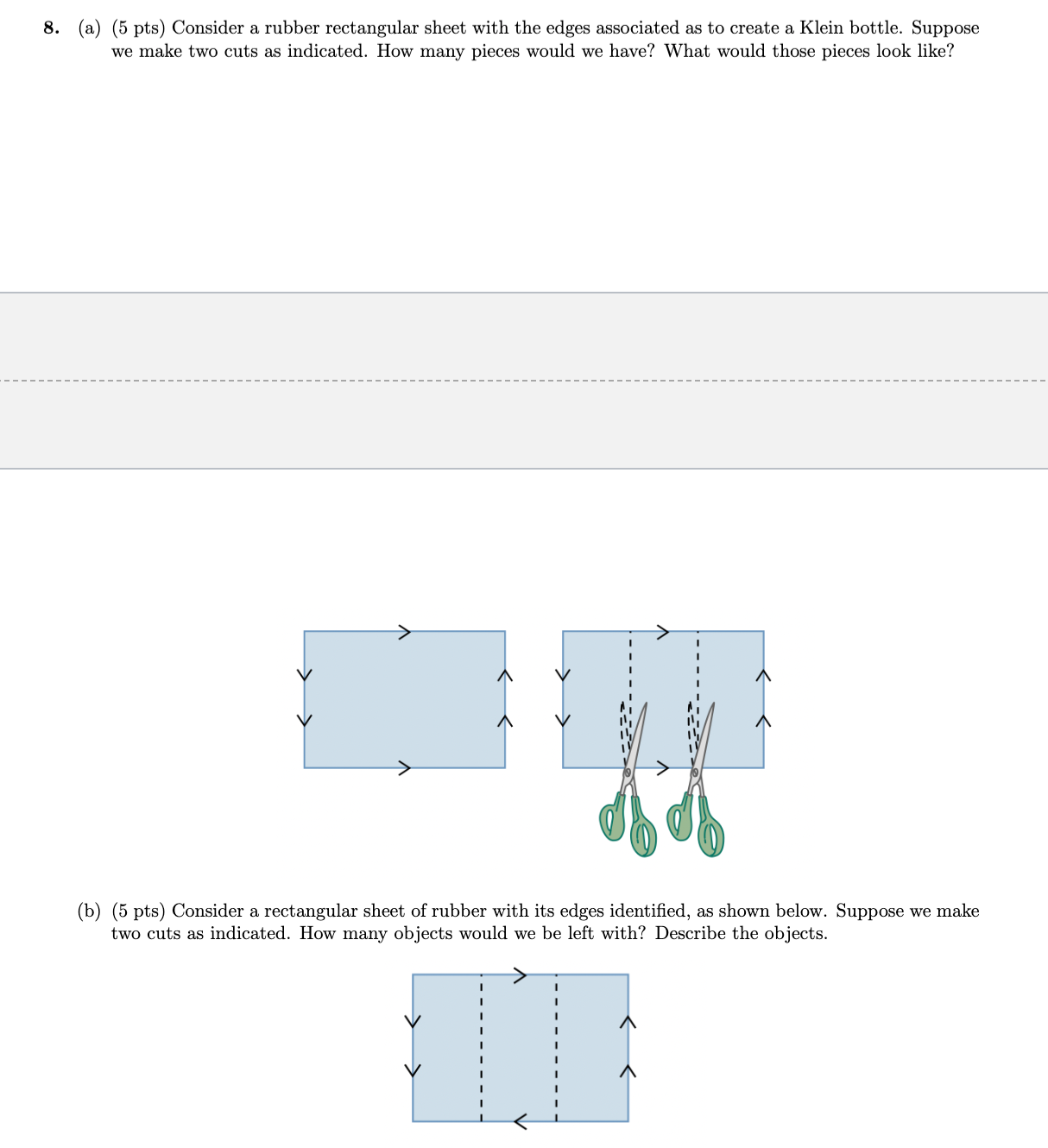 Solved (a) (5 ﻿pts) ﻿Consider a rubber rectangular sheet | Chegg.com