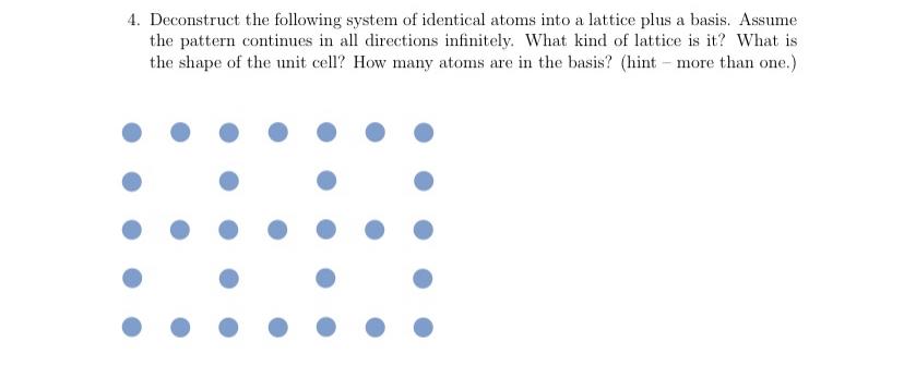 Solved Deconstruct the following system of identical atoms | Chegg.com