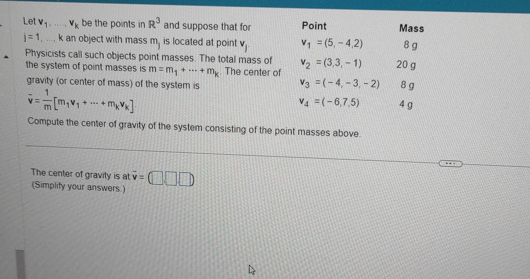 Solved Let v1,…,vk be the points in R3 and suppose that for | Chegg.com