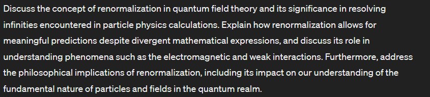 Solved Discuss The Concept Of Renormalization In Quantum