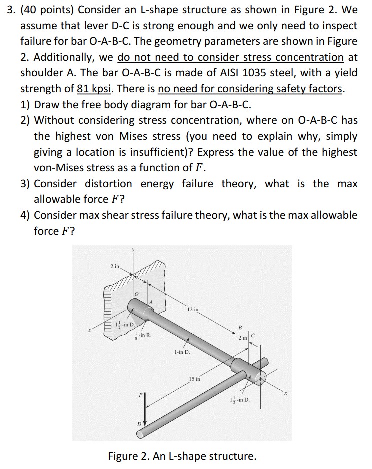 Solved 3. (40 ﻿points) ﻿Consider an L-shape structure as | Chegg.com