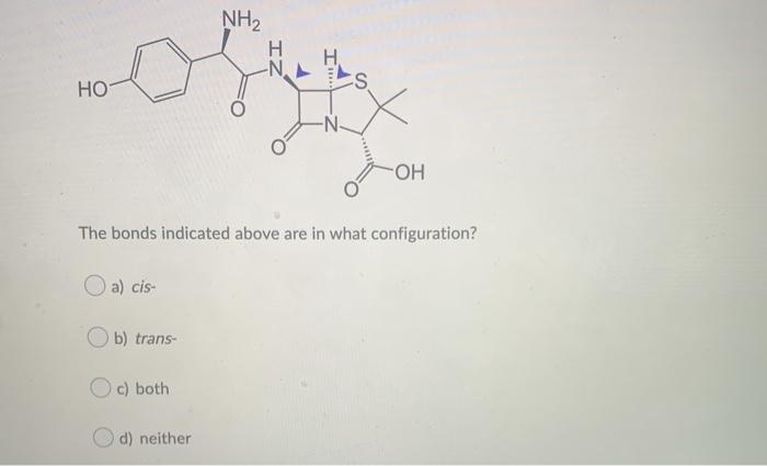 Solved NH2 H S HO org OH The molecule above has 4 | Chegg.com