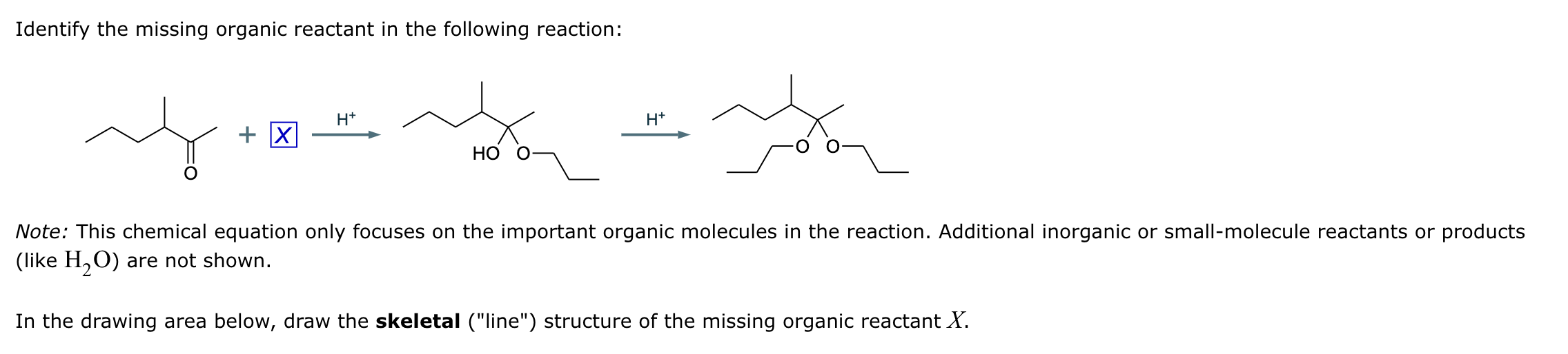 Solved Identify the missing organic reactant in the | Chegg.com
