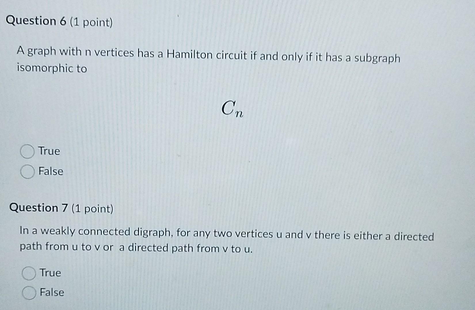 Solved A graph with n vertices has a Hamilton circuit if and | Chegg.com