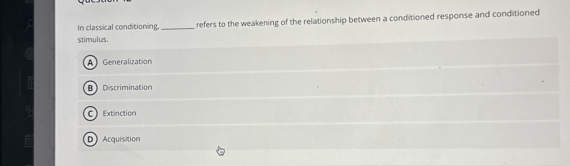 Solved In classical conditioning, q, ﻿refers to the | Chegg.com