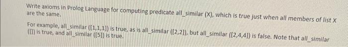 Solved Write axioms in Prolog Language for computing | Chegg.com
