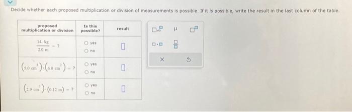 Solved Decide whether each proposed multiplication or | Chegg.com