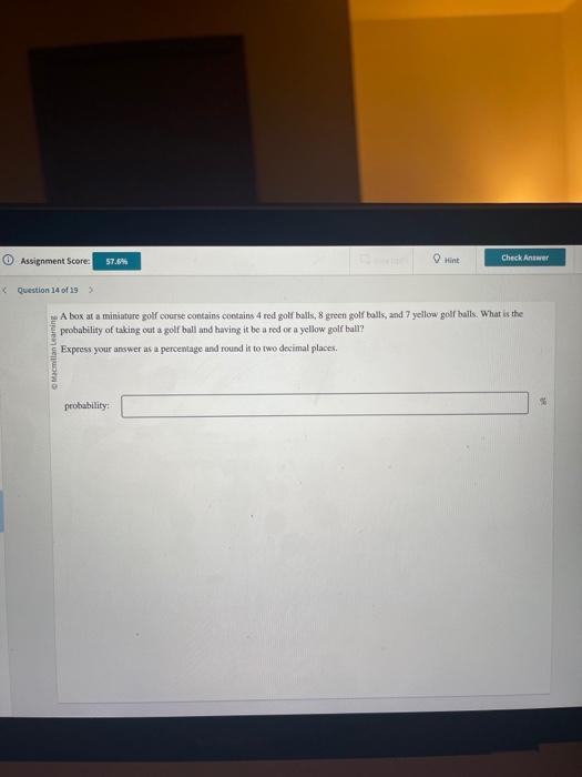 Solved A box at a miniature goH course contains cootains 4 | Chegg.com
