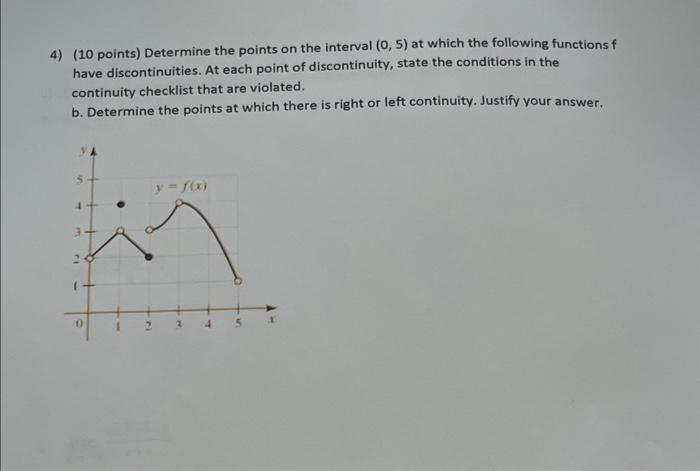 Solved 4) (10 points) Determine the points on the interval | Chegg.com Solved 4) (10 points) Determine the points on the interval | Chegg.com
