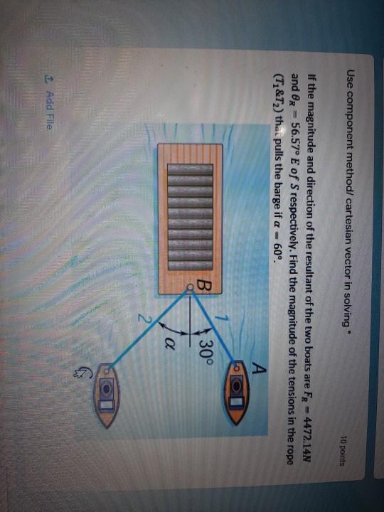 Solved Use component method/ cartesian vector in solving 10 | Chegg.com