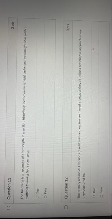 Solved The following is an example of a 'prescriptive' | Chegg.com