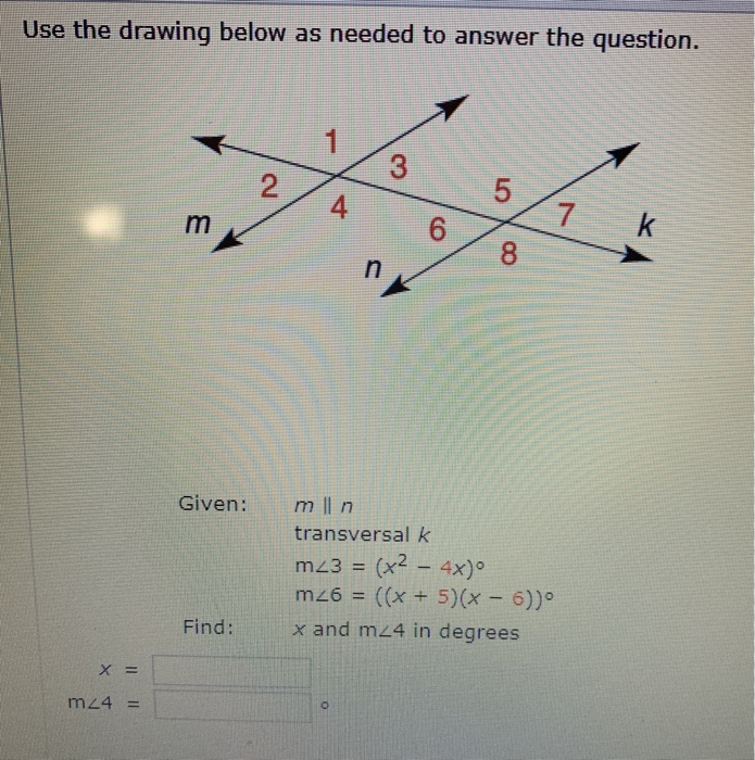 Solved Use the drawing below as needed to answer the | Chegg.com