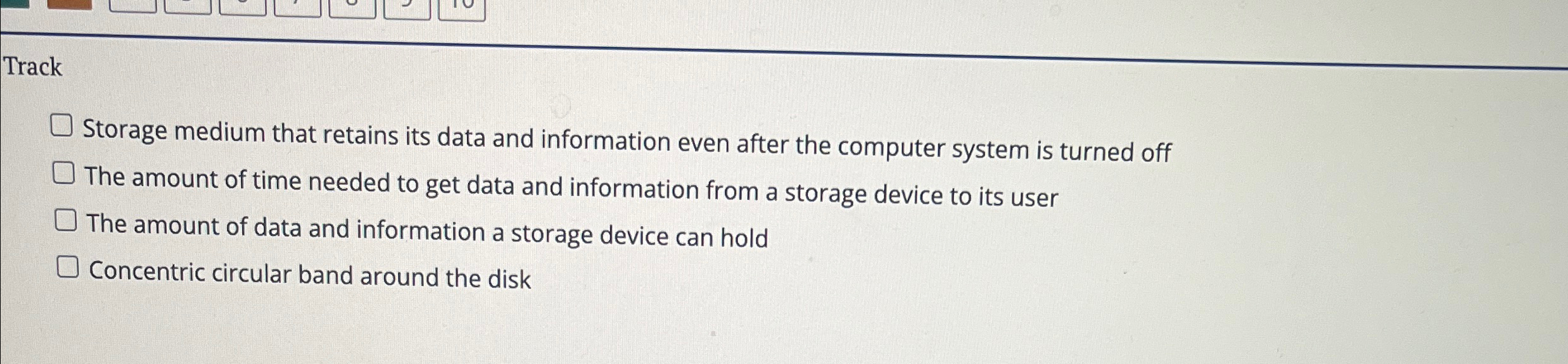 Solved TrackStorage medium that retains its data and | Chegg.com