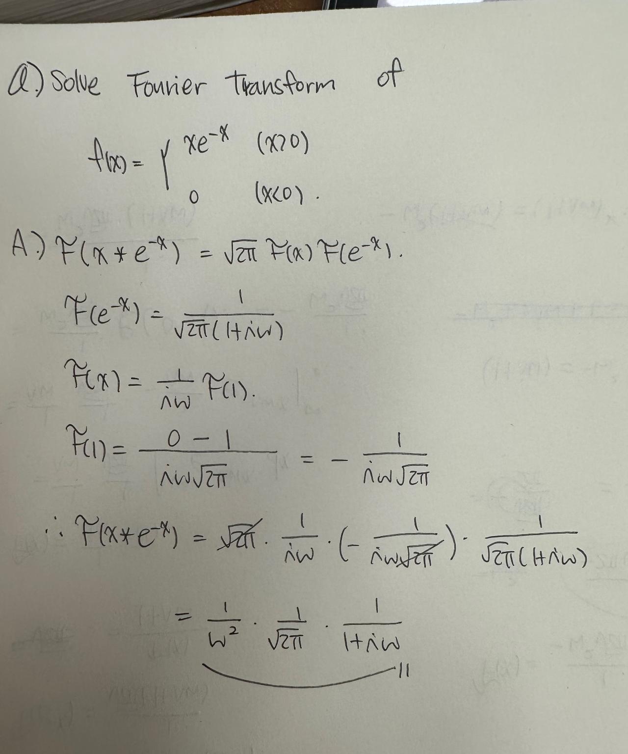 Solved Q.) ﻿Solve Fourier Transform | Chegg.com