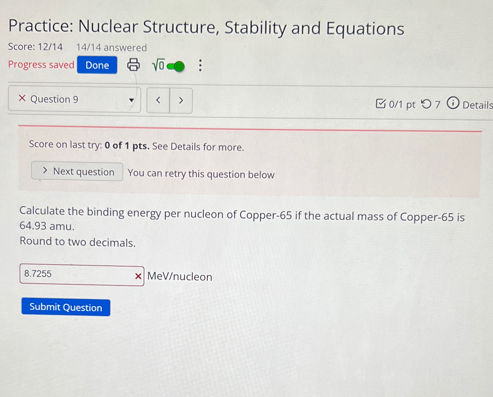 Solved Practice: Nuclear Structure, Stability and | Chegg.com