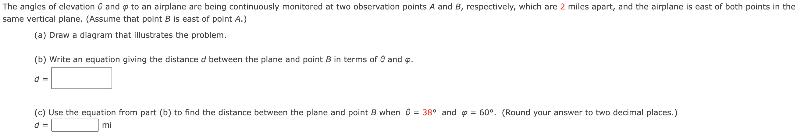 Solved same vertical plane. (Assume that point B ﻿is east of | Chegg.com
