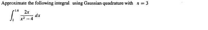 Solved Approximate the following integral using Gaussian | Chegg.com