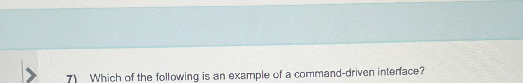 Solved Which of the following is an example of a | Chegg.com