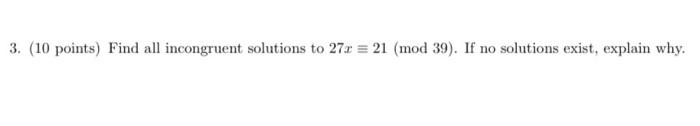 Solved 2. (10 points) Determine the least nonnegative | Chegg.com
