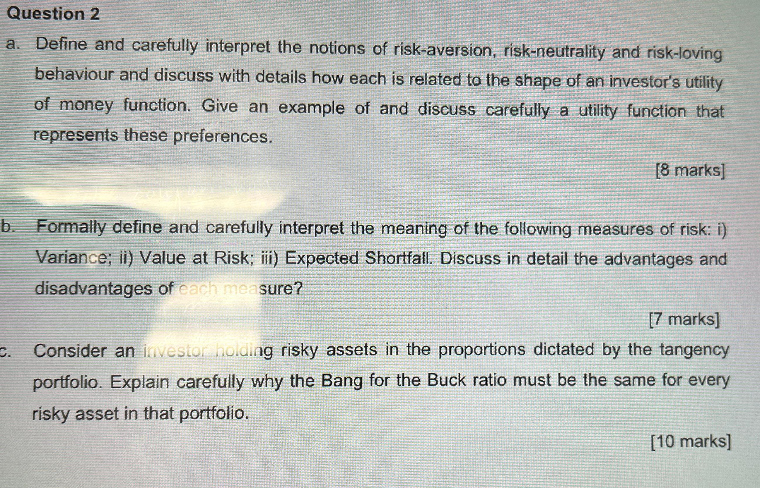 Solved Question 2a. ﻿Define and carefully interpret the | Chegg.com