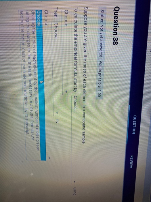 REVIEW Question 38 Status: Not Yet Answered Points... | Chegg.com REVIEW Question 38 Status: Not Yet Answered Points... | Chegg.com