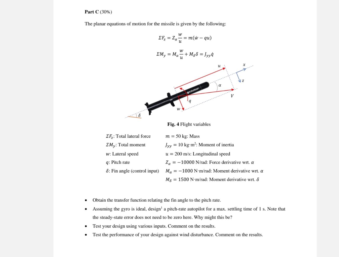 Solved Part C (30%)The planar equations of motion for the | Chegg.com