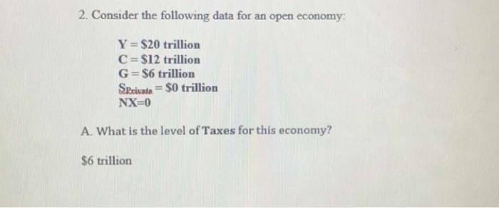 Solved What is the formula to get $6 Trillion? (Level of | Chegg.com