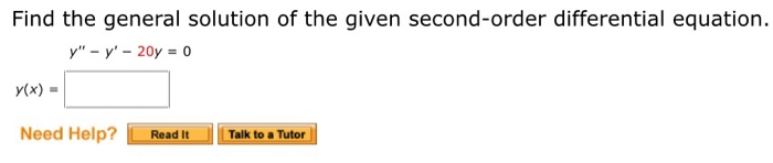 Solved Find the general solution of the given second-order | Chegg.com