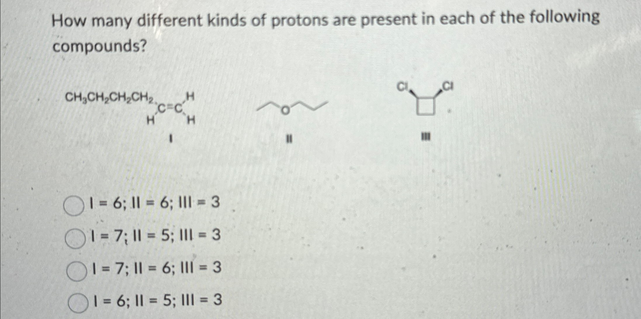 Solved How many different kinds of protons are present in | Chegg.com