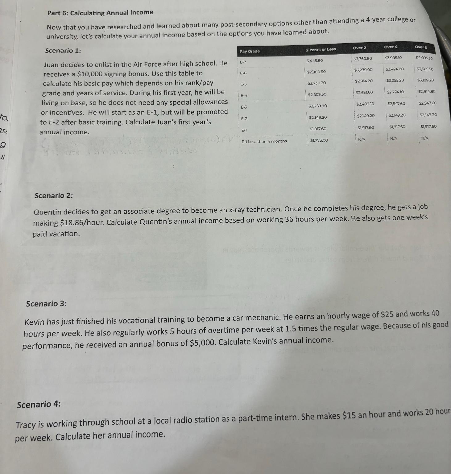 Solved Part 6: Calculating Annual IncomeNow that you have | Chegg.com